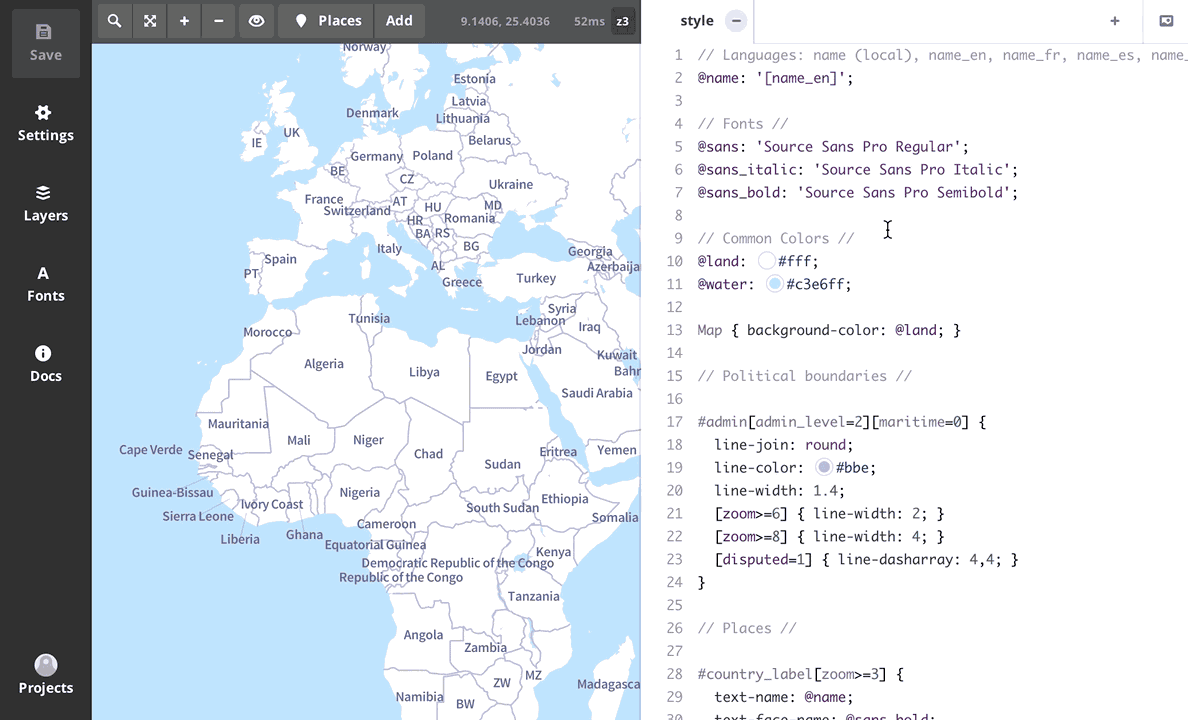 Improved code search in Mapbox Studio Classic - maps for developers