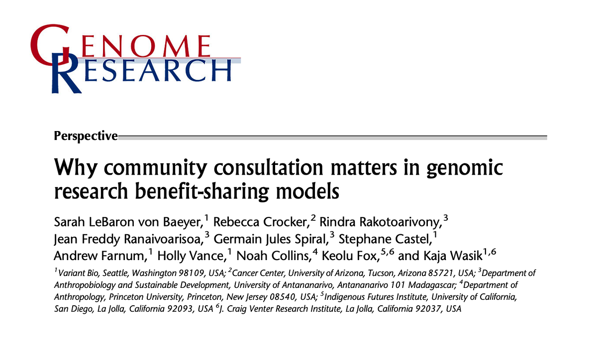 Variant Bio’s Benefit-Sharing Model Featured in Genome Research | by ...