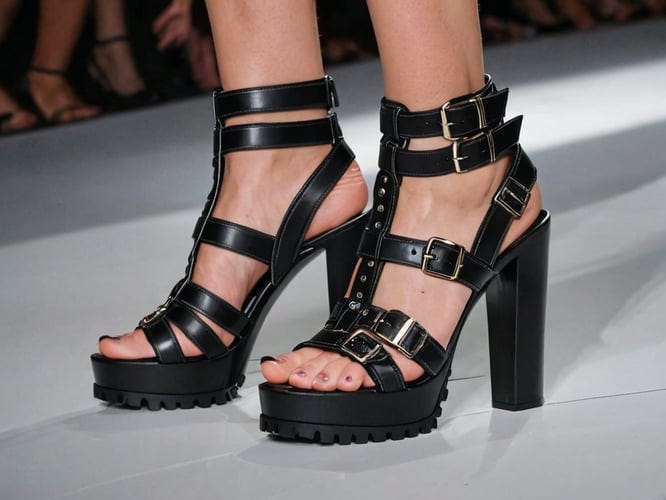 Black Strappy Heels Chunky | by Demi Fowler | Apr, 2024 | Medium