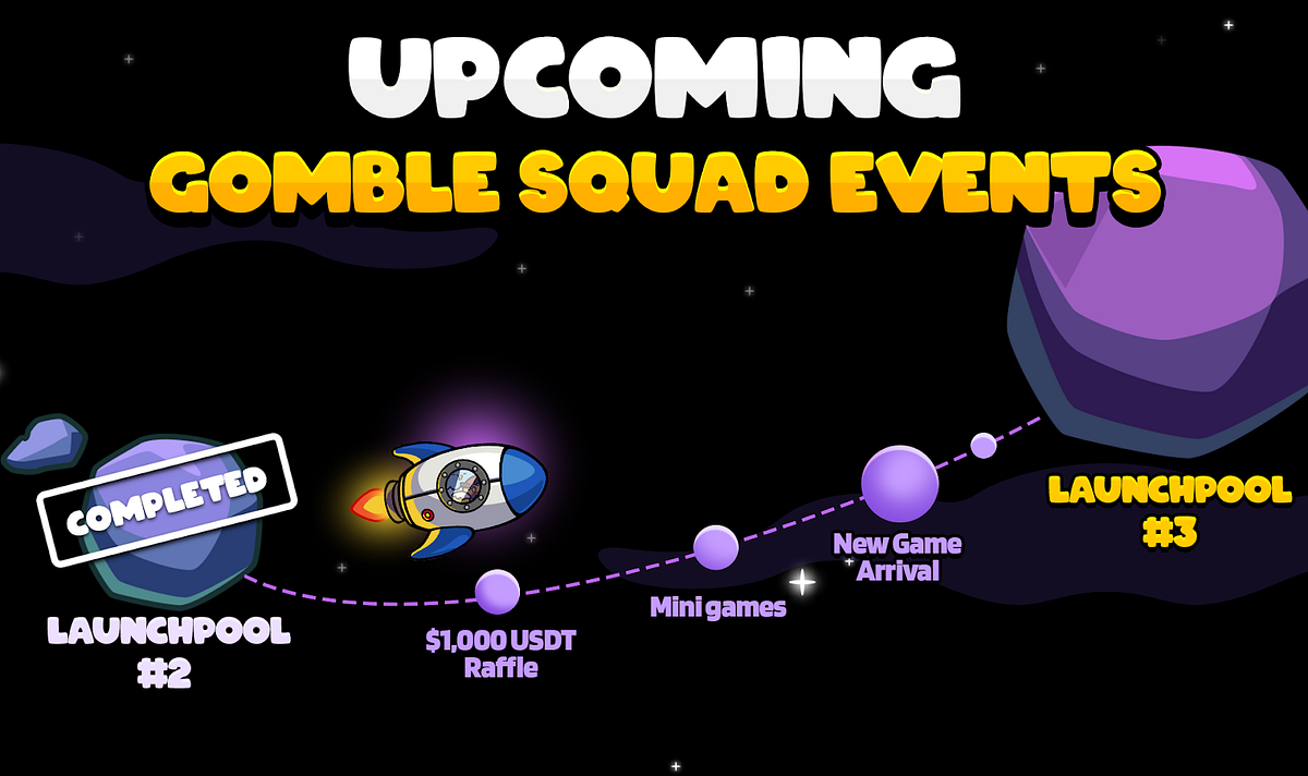 Upcoming GOMBLE SQUAD Events : $1,000 USDT Raffle & New Game Arrival ...
