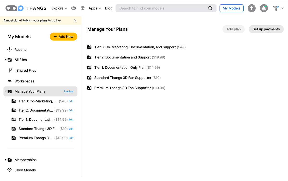 Thangs Membership Designers can now create up to 5 plans! | by Thangs ...