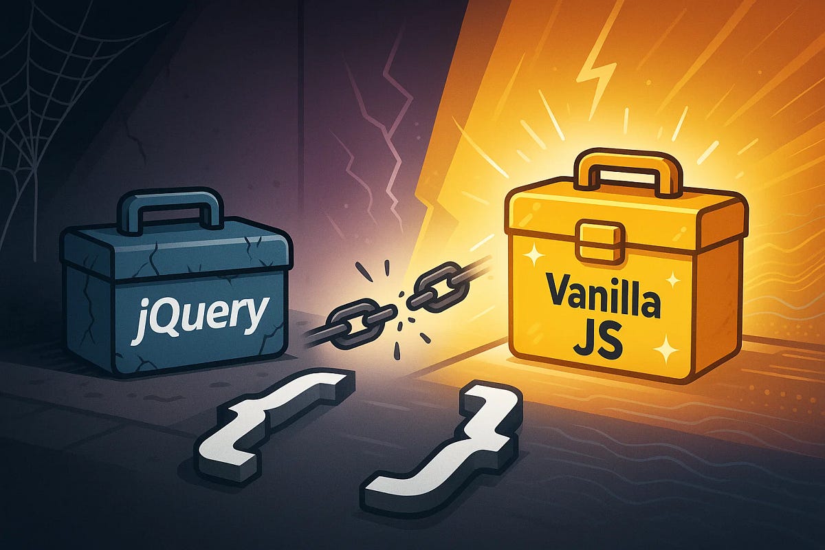 Why I Dropped jQuery and Finally Embraced Vanilla JS — And Never Looked Back | by Zain Shoaib ...