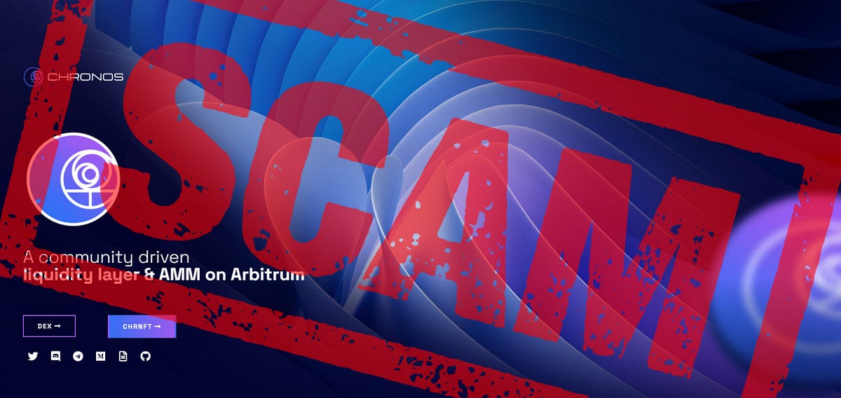Chronos NEW SCAM PROJECT!!!. Scam projects have become a serious… | by ...