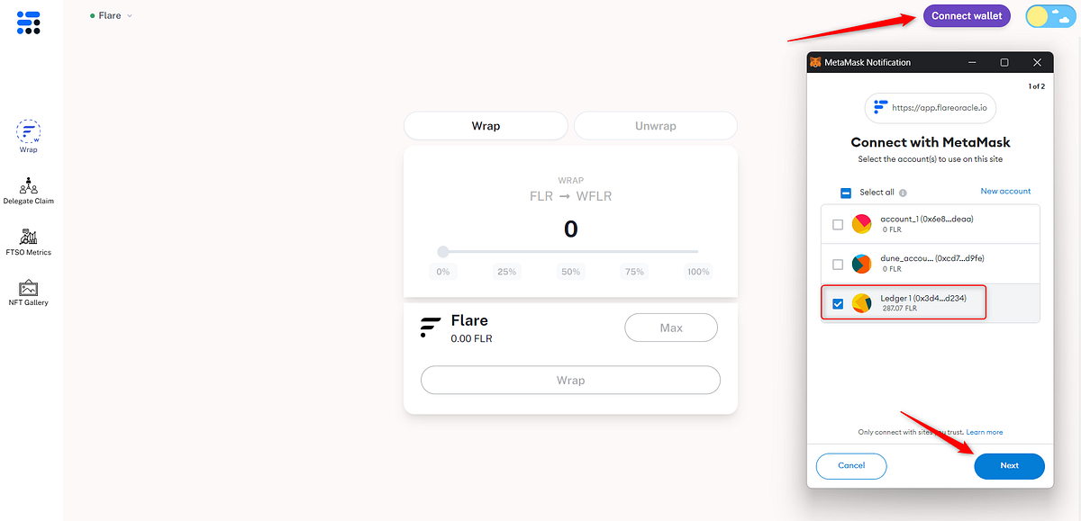COMO EMBRULHAR (“WRAP”) E DELEGAR TOKENS FLARE (FLR) | by jeancdoll ...