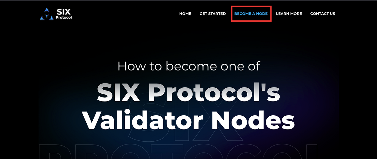 คู่มือการ Stake SIX ในโปรแกรม Individual Node | by SIX Network | Medium