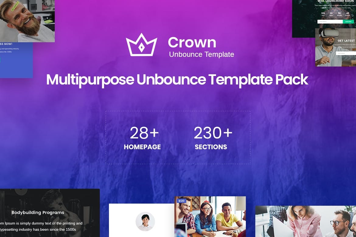 Crown — Multipurpose Unbounce Landing Pages Pack | by Codecouture | Jul, 2024 | Medium