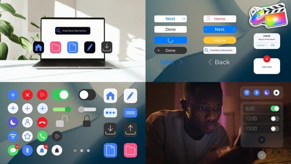 Gadget Interface Elements for FCPX (Elements Video Templates) | by ...