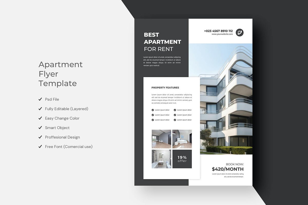 Apartment Flyer Template Design - Echoedge - Medium