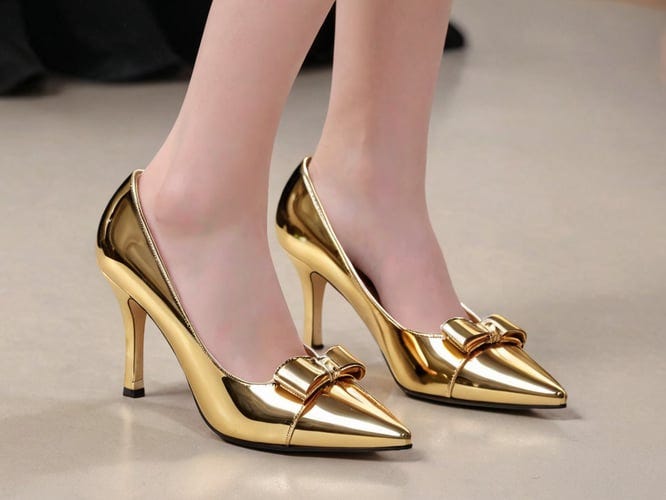 Gold Pumps Low Heels | by Ingrid Thomas | Medium