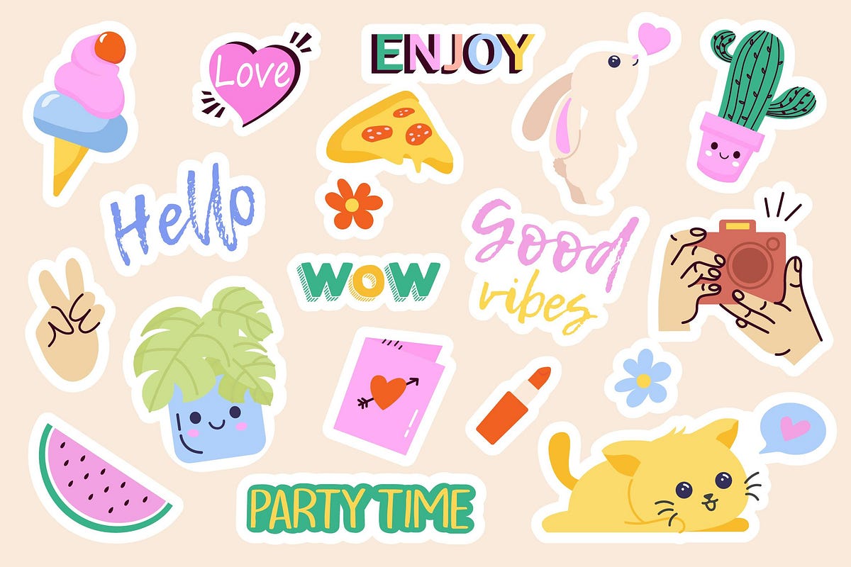 Set of Stickers for Notebook - Quasarquill - Medium