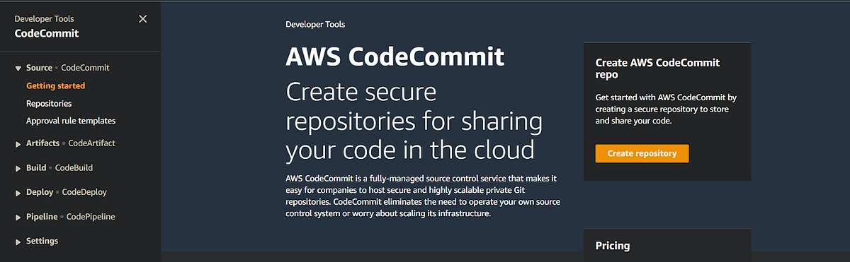 CI/CD pipeline on AWS (Part 1) — CodeCommit | by Nahidul Islam | DevOps.dev