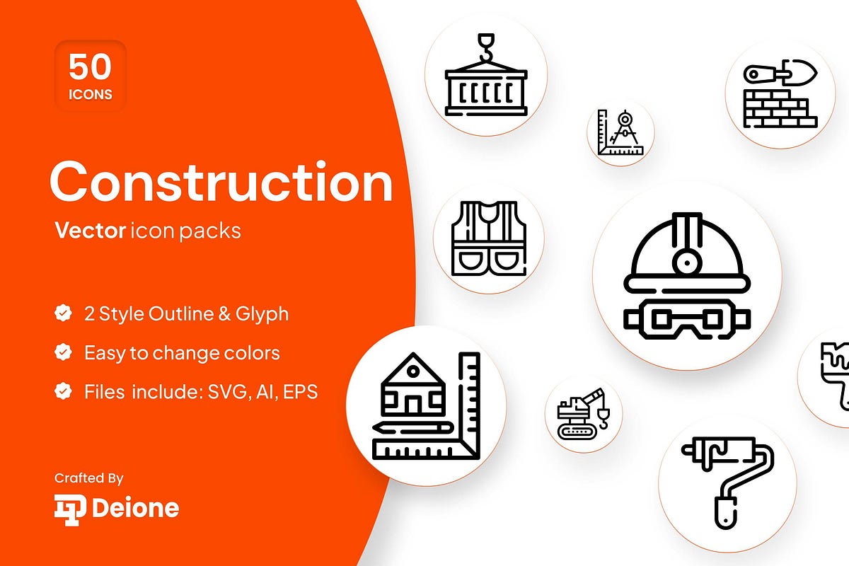 Construction Icons Graphics | by Vectorvoyager | May, 2024 | Medium