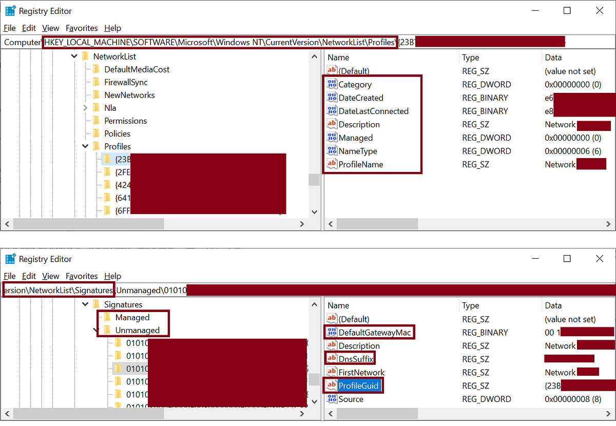 The Windows Forensic Journey — “NetworkList” (Wireless Network Profiles ...