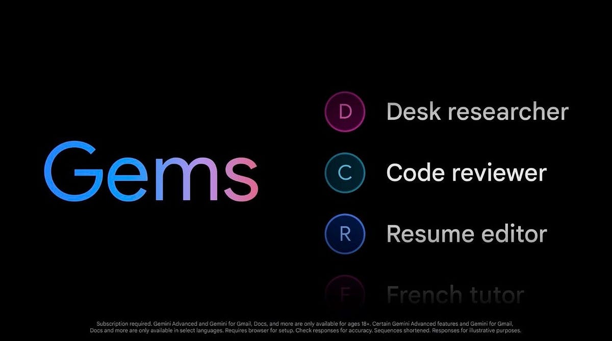 Gemini Gems: A New Era of Customizable AI Assistants | by Pranav Kumar ...