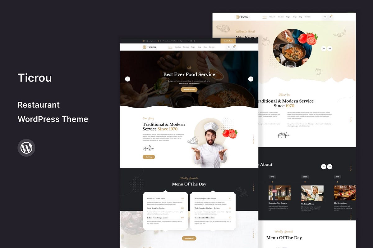 Ticrou — Restaurant WordPress Theme | by Cyberscribe | Sep, 2024 | Medium