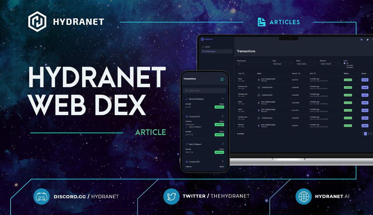 Hydranet Web DEX. It is time to finally share more… | by HYDRANET | HYDRANET | Medium