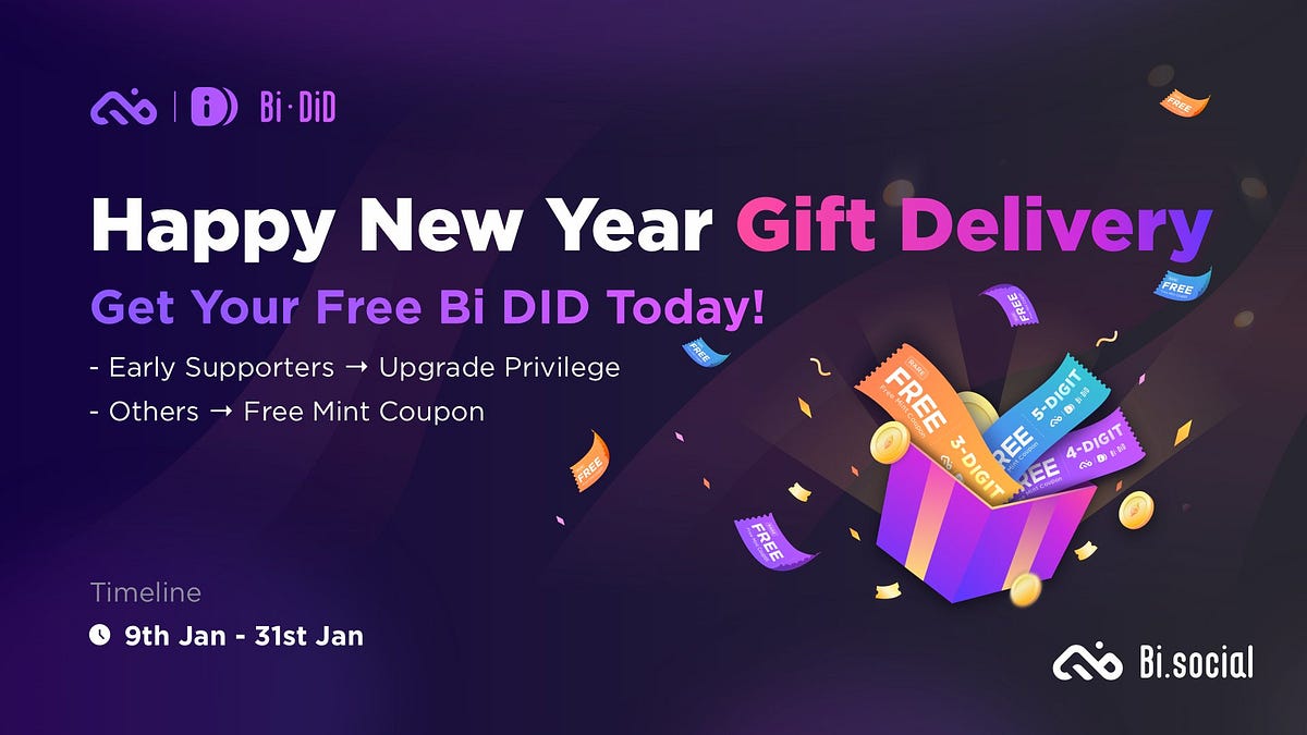 Happy New Year Bi DIDフリーミントキャンペーン — Bit Islands | by Yakugakusei | Medium