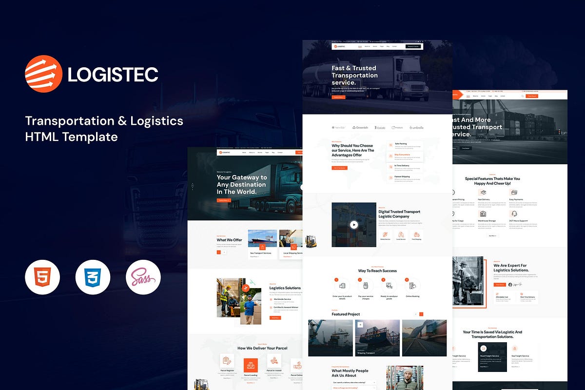 Logistec — Transportation & Logistics HTML5 (Site Templates Web ...