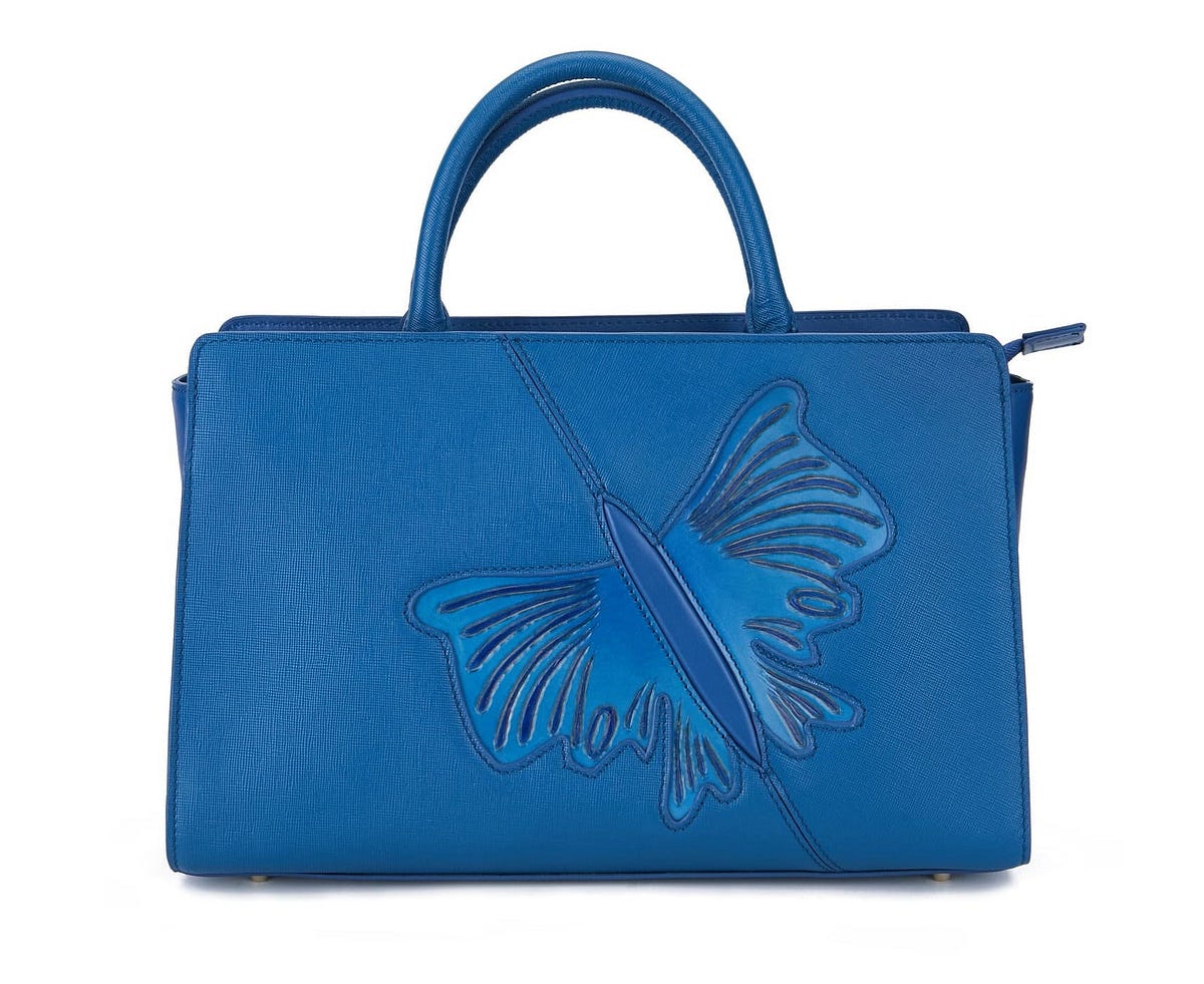 Butterfly Blue Satchel | Handcrafted Leather Bag | by Thebellorita ...
