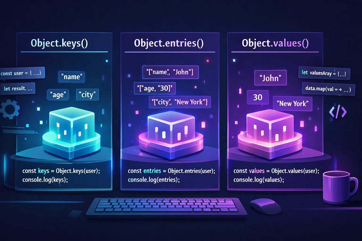 🔍 Object.keys() vs Object.values() vs Object.entries() — Explained Simply | by Akiko Kawai | Jan ...