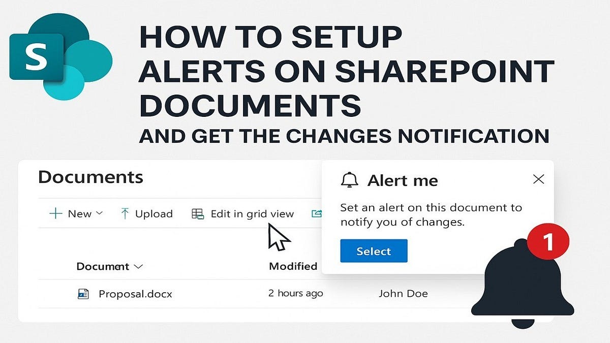 How to setup Alerts on SharePoint documents and get the changes ...