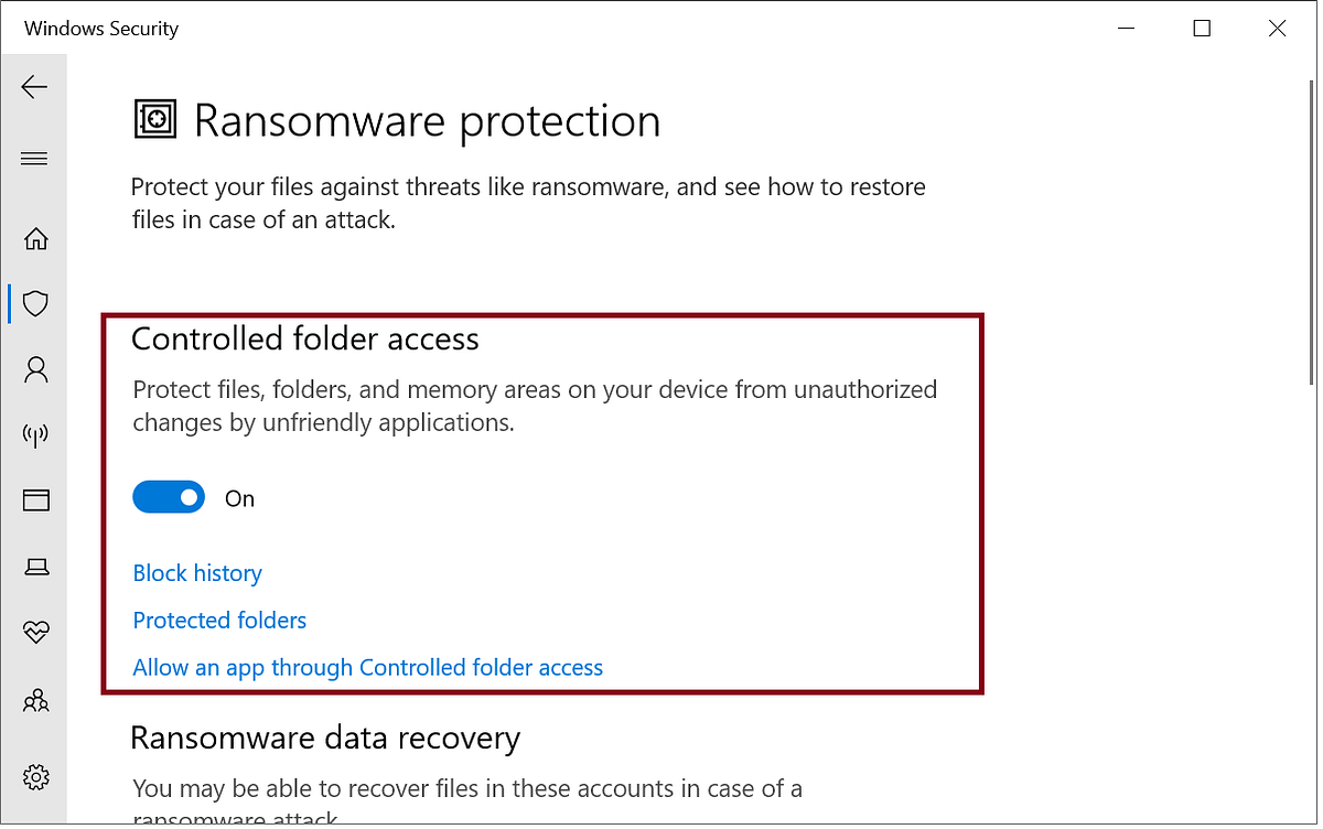 The Windows Security Journey — Controlled Folder Access | by Shlomi ...