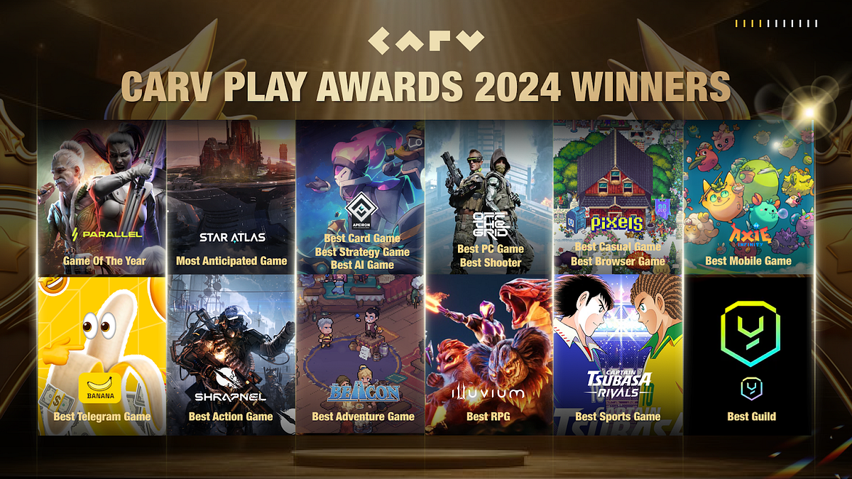 CARV Play Awards 2024: Winners Announced | by CARV | Medium