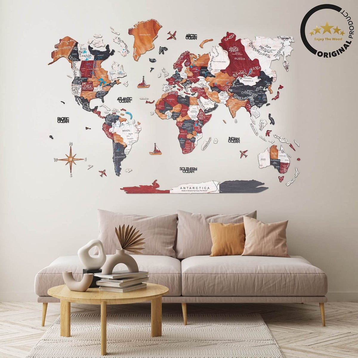 3D Wooden World Map Onyx Review. The 3D Wooden World Map Onyx from ...