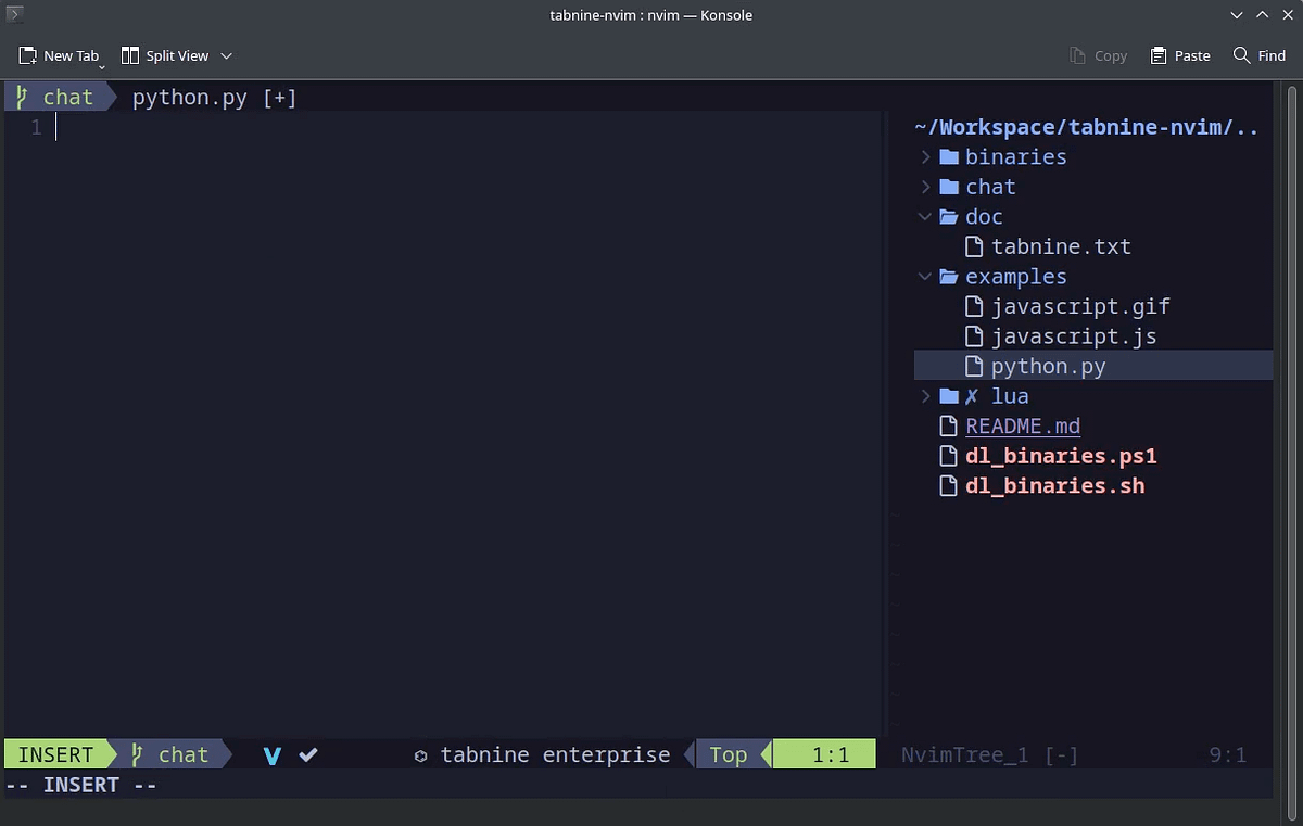 Tabnine Chat for Neovim using Tauri | by Amir Bilu | ITNEXT