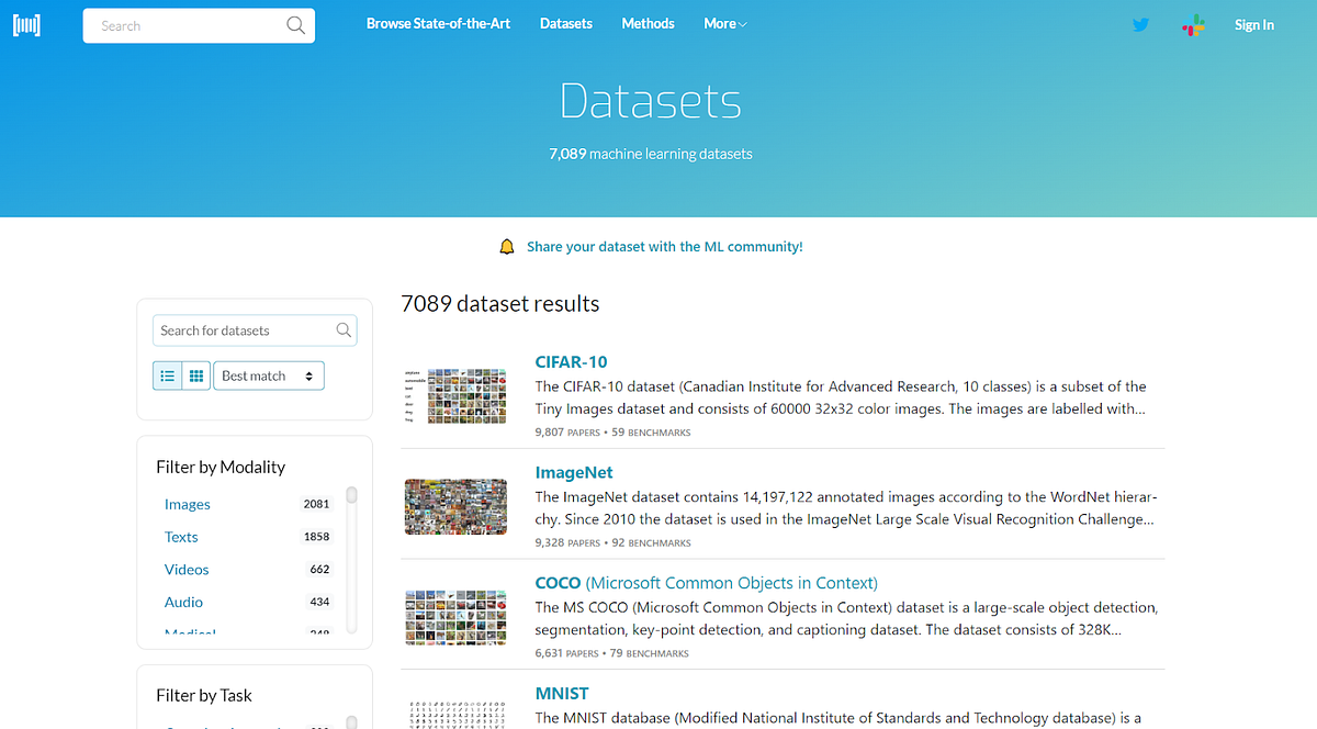 Datasets for machine learning and data science practitioners or newbies | Medium