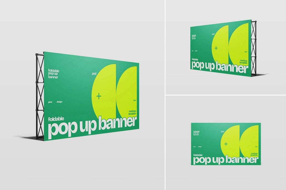 Foldable Pop Up Banner Mockup | by Zenzest | Medium