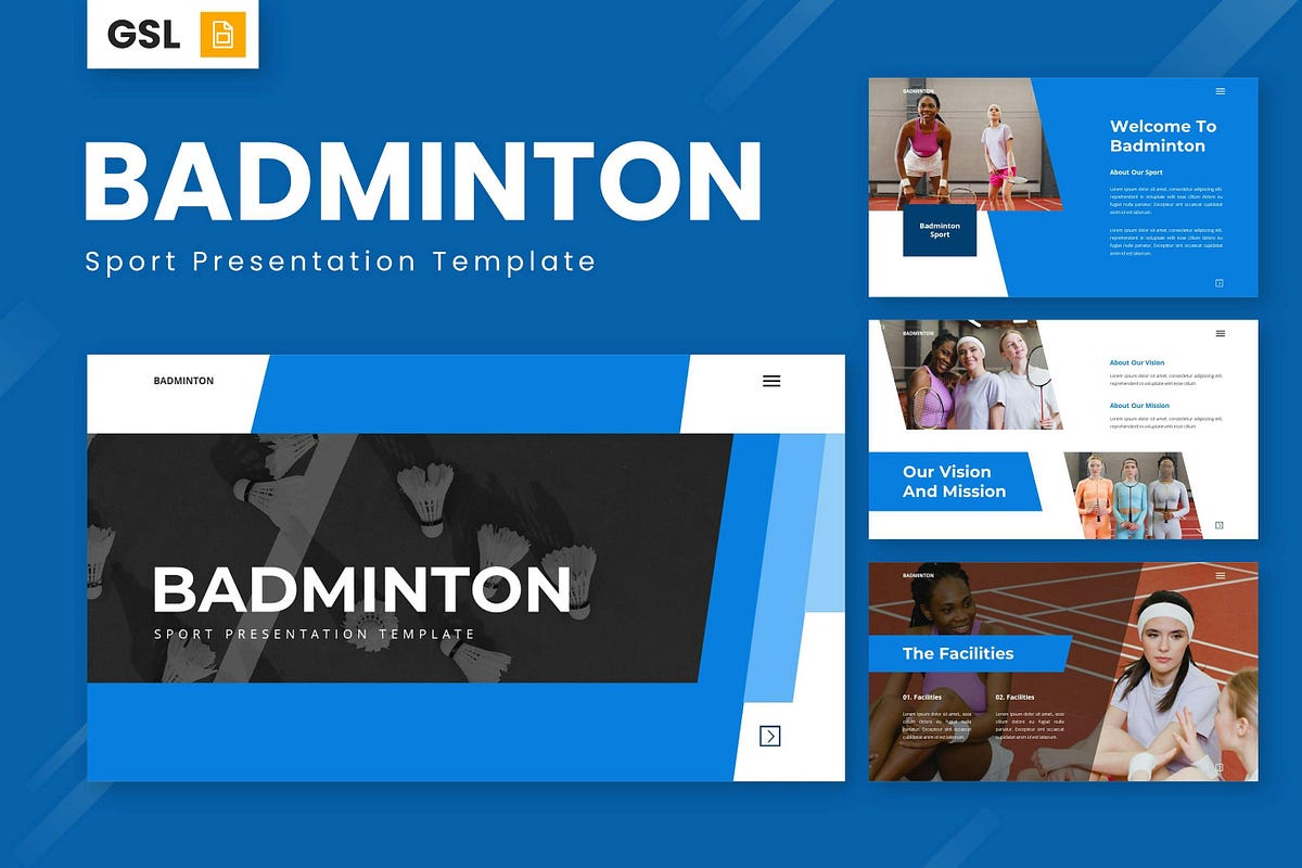 Badminton — Sport Google Slide Templates | by Photonpathfinder | Jul ...