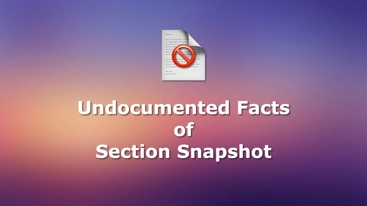 The Undocumented Facts of Diffable Data Source Section Snapshot | Swift2Go