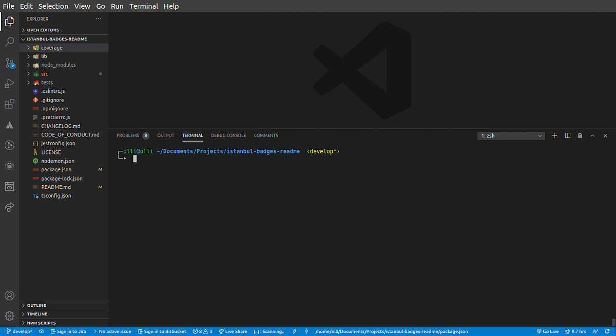 Creates and updates README testing coverage badges from istanbul ...
