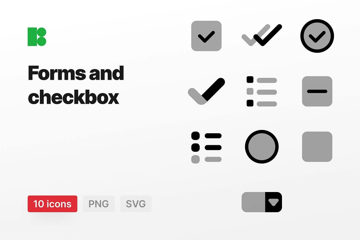 Forms and checkbox (Icons Graphics) | by Byteblossom | Medium