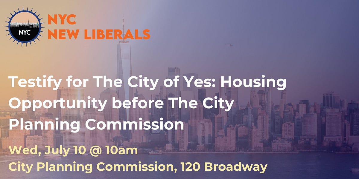 My testimony to the NYC Planning Commission on the City of Yes | by ...