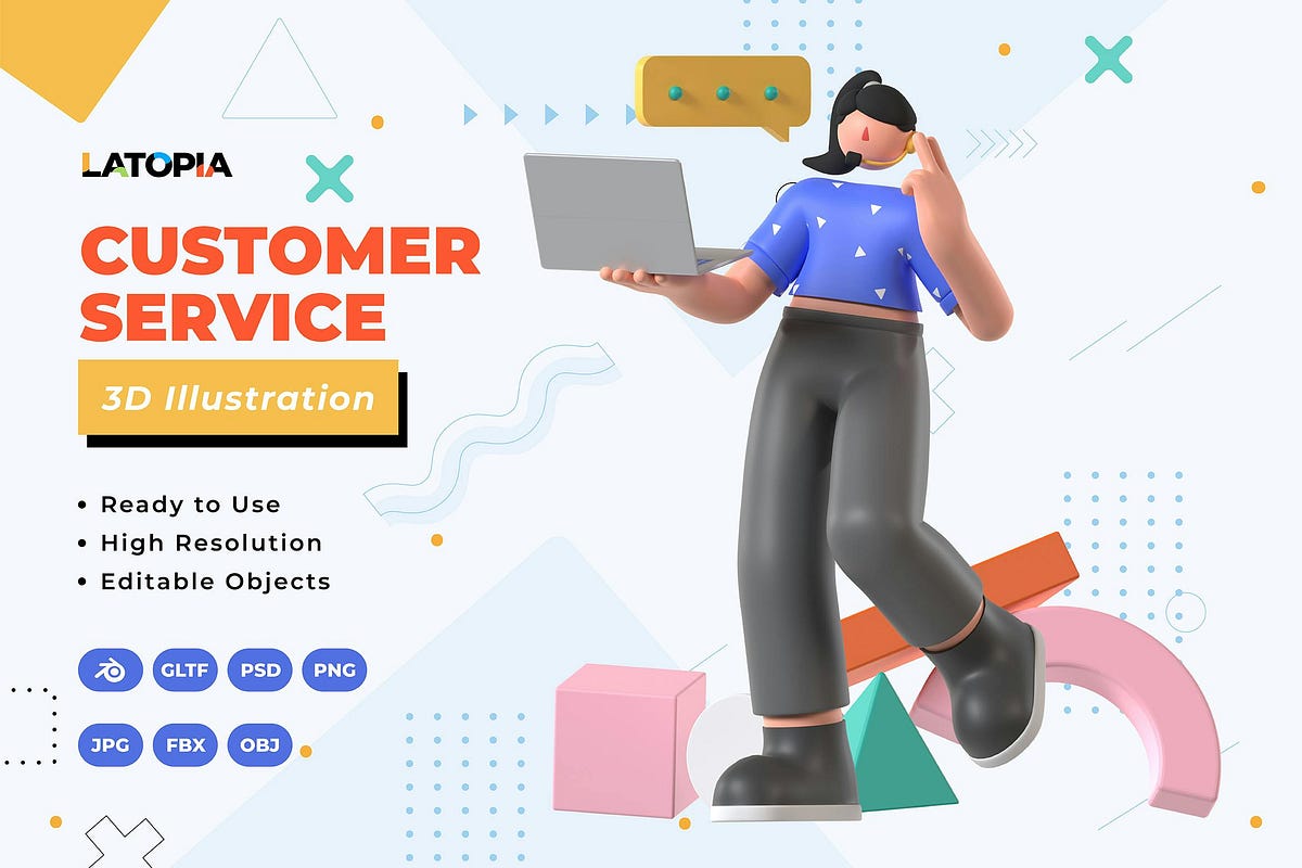 Customer Service 3D Illustrations Graphics | by Photonpathfinder | Medium