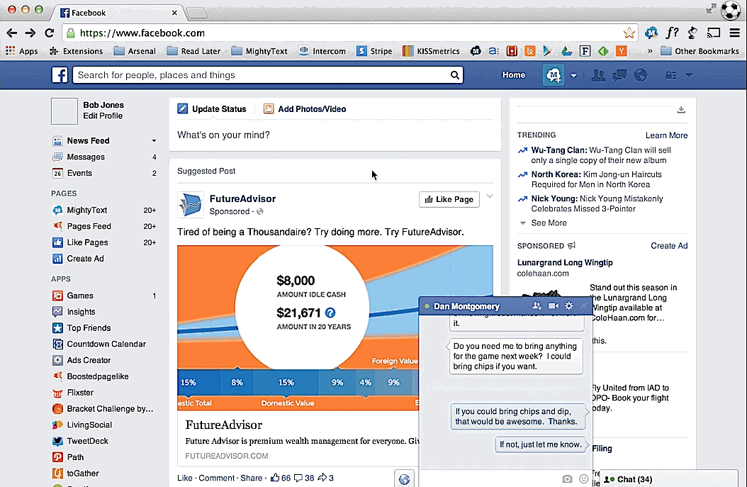 Text directly from Facebook on your PC or Mac | by MightyText | MightyText Blog