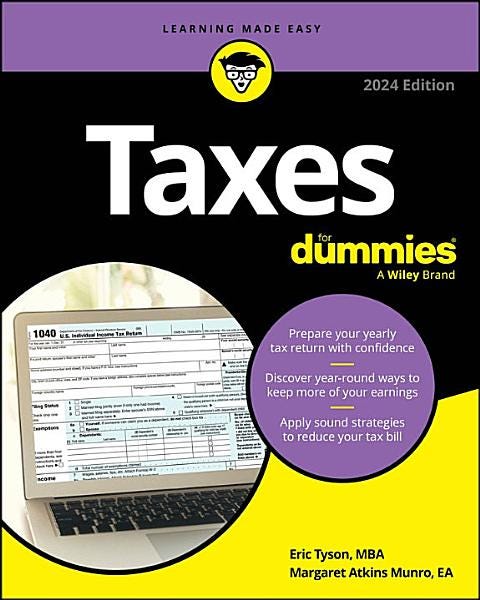 [PDF Download] Taxes For Dummies: 2024 Edition — Eric Tyson | by Shur ek | Aug, 2024 | Medium