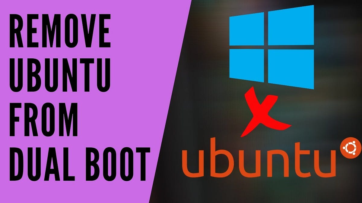 Remove Ubuntu from a dual boot machine. | by Mostafa Wael | FAUN.dev() 🐾