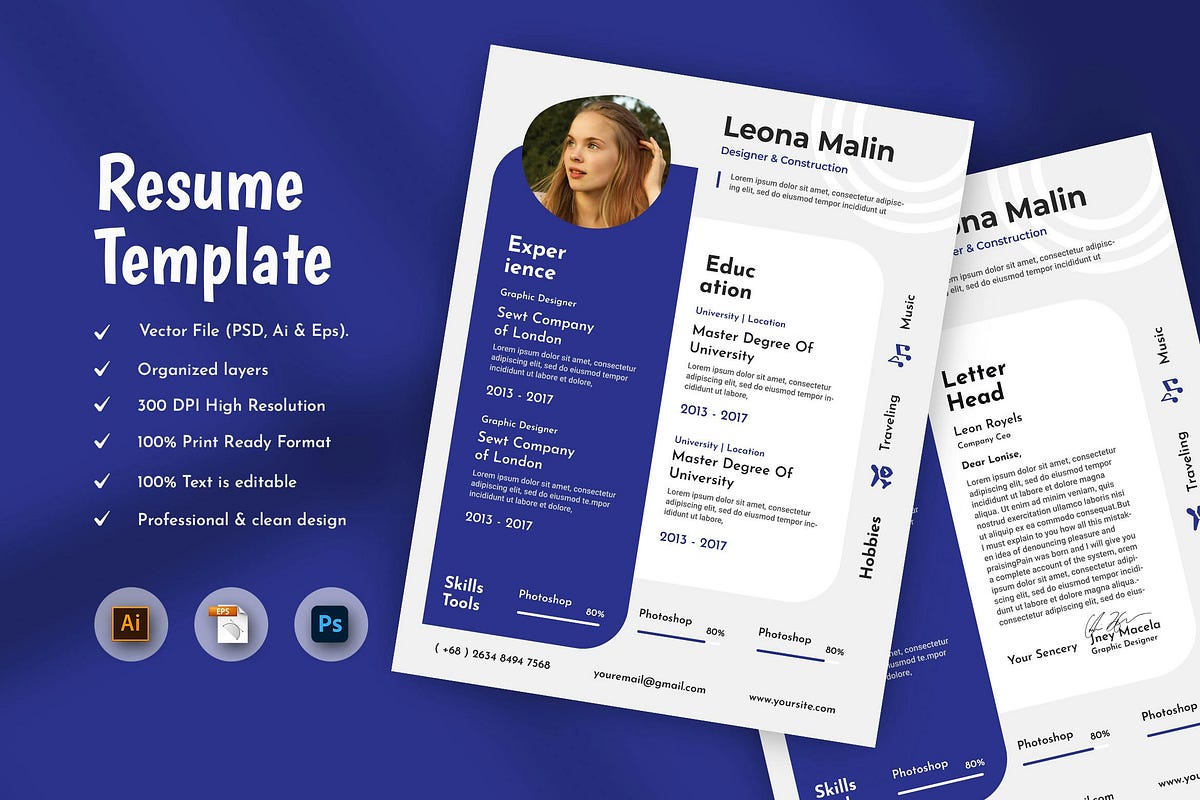 Modern Creative Resume & CV Template | by Echoedge | Jul, 2024 | Medium