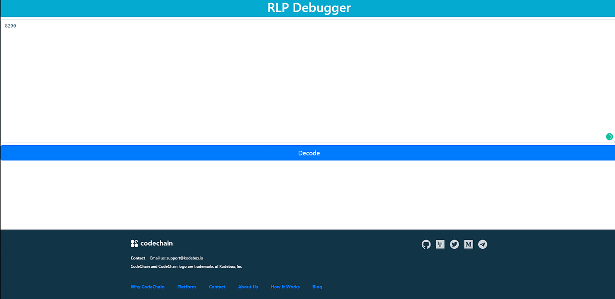 Debugging RLP on the Web. RLP(Recursive Length Prefix) is the way… | by Geunwoo Kim | CodeChain ...