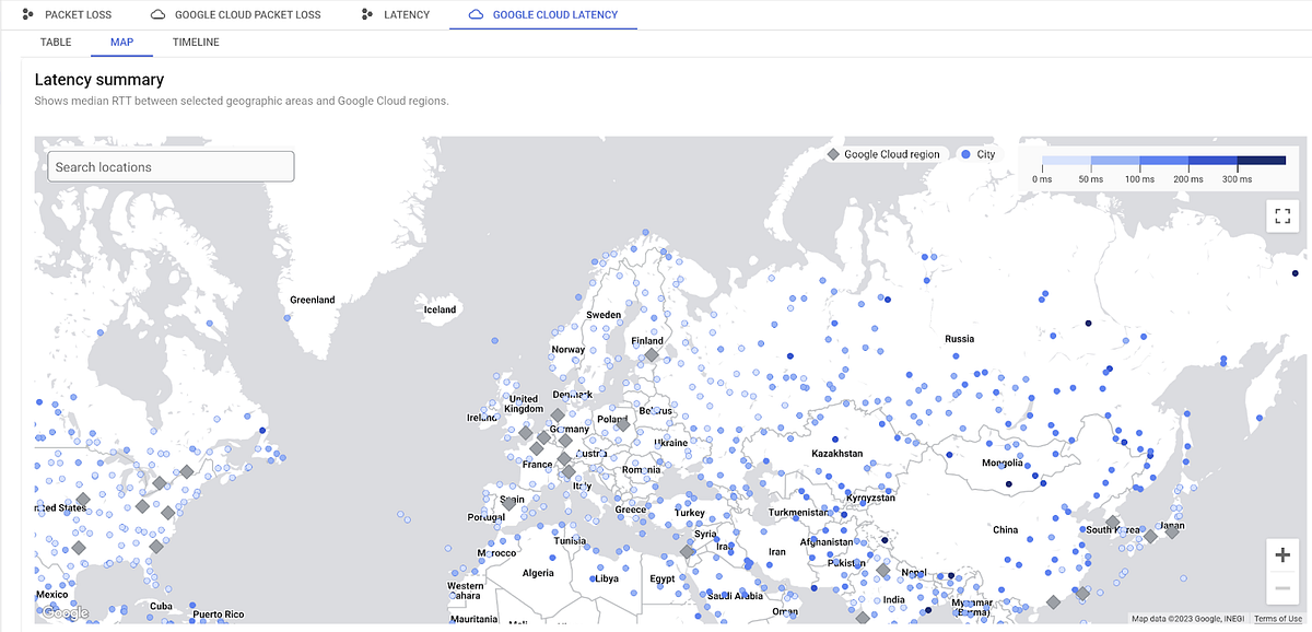 Latency ‘map’ for GCP performance dashboard | by Gauravmadan | Google ...