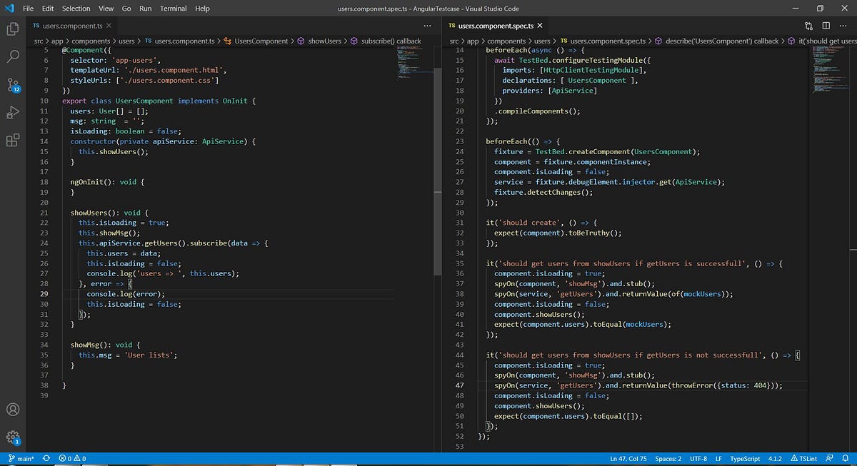 Angular Component Unit Testcase with Subscription of Service | by ...
