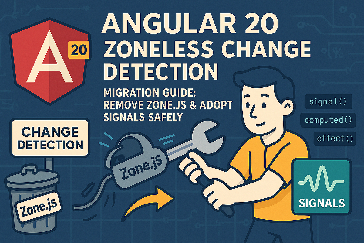 Angular 20 zoneless change detection migration guide: remove Zone.js and adopt Signals safely ...