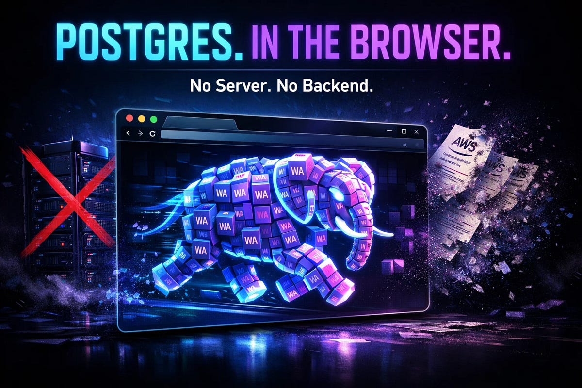 You Don’t Need a Database Server. Use PGlite (Postgres in WASM) | by Prem Chandak | Jan, 2026 ...