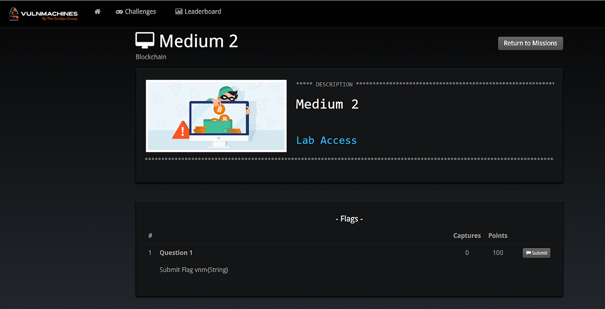 Medium Task 2 Blockchain Vulnmachines Walkthrough | by Vulnmachines ...