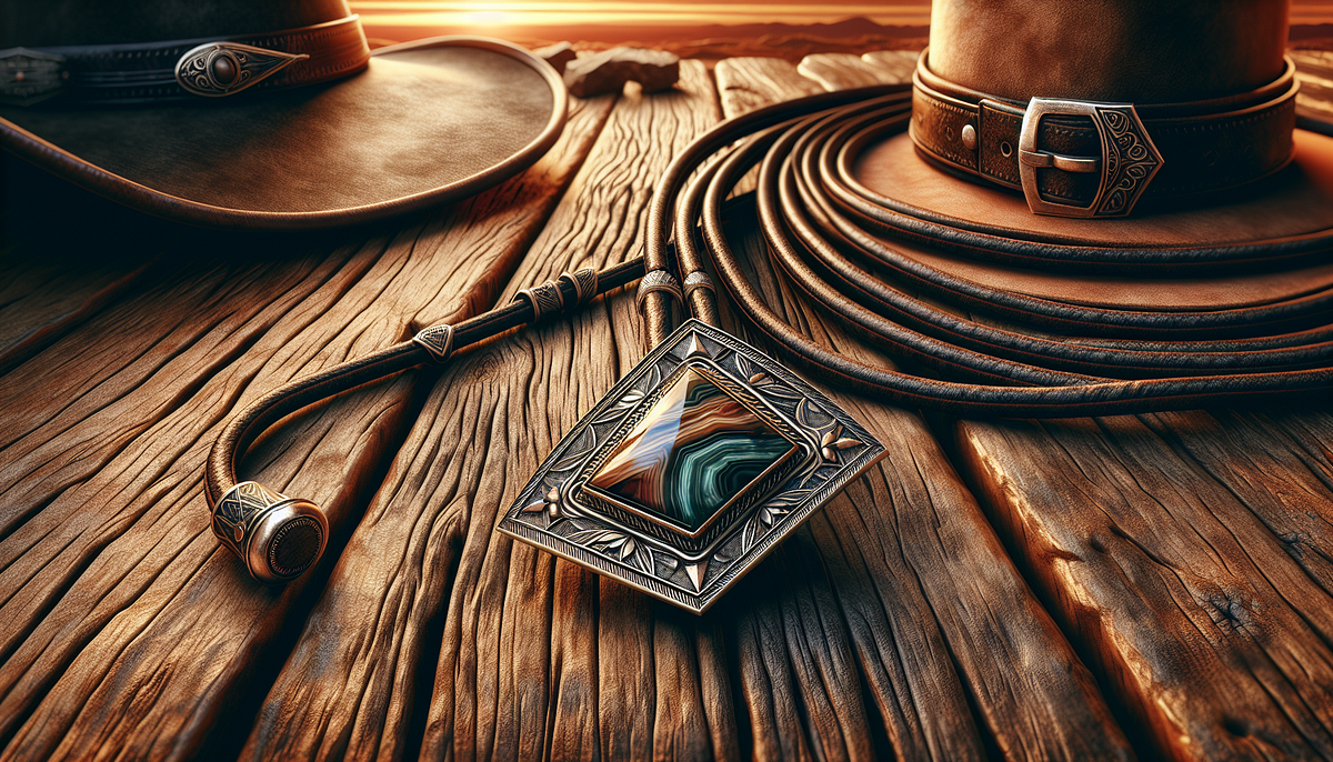 Introducing the KDG Triangle Nature Agate Bolo Tie, where timeless ...