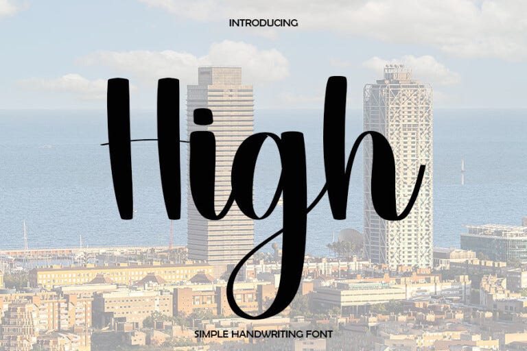 High Font Free Download - ishirakawamary - Medium