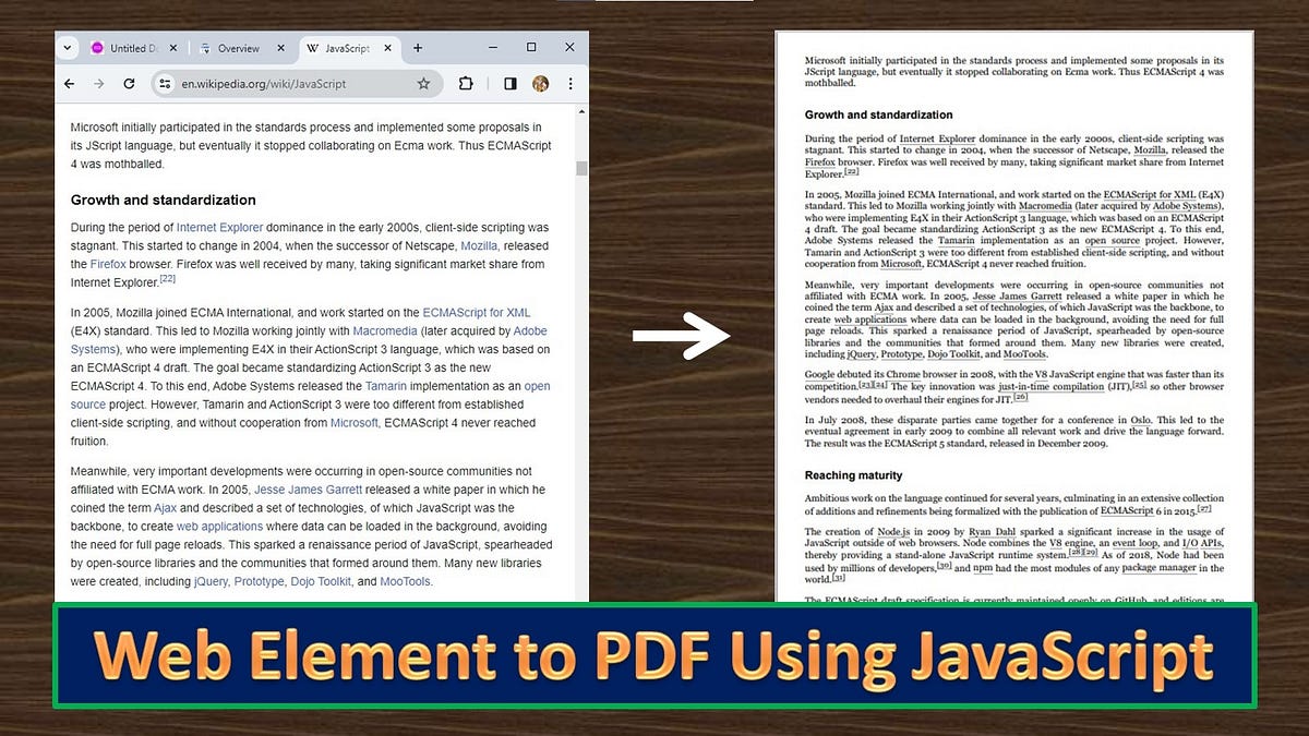 How To Save Content Of A Web Page Element As Pdf Using Javascript By Nks Coding Learnings Medium 8137